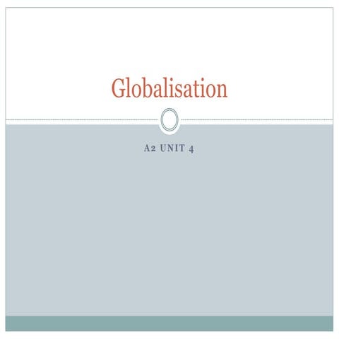 Globalisation and development | PPTX