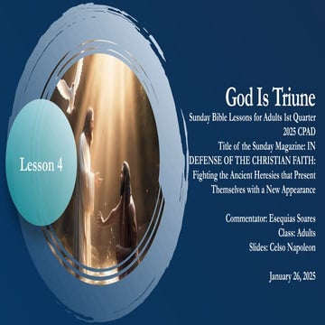 Lesson 4 – God Is Triune - SBS – Sunday Bible School.pptx