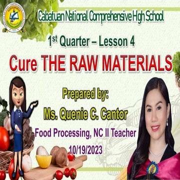 LESSON 4 GRADE 11 Food Processing Powerpoint | PPTX