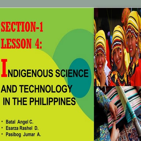 Elementary lesson 4 group 4 indigenous Science | PPTX