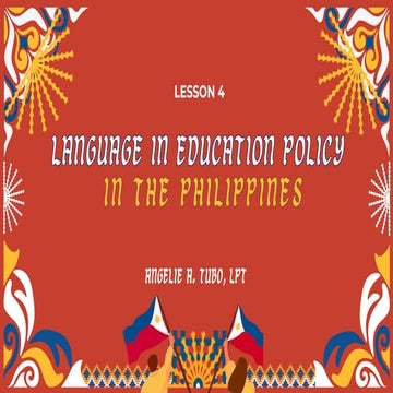 MTB-MLE Framework | PPTX