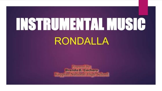 Rondalla | PPTX | Music | Entertainment
