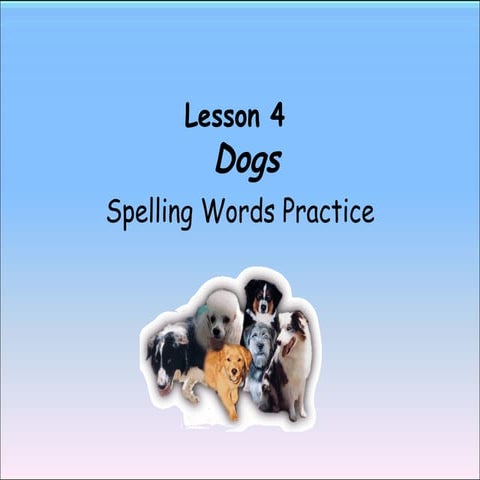 Lesson 4 spelling powerpoint | PPT