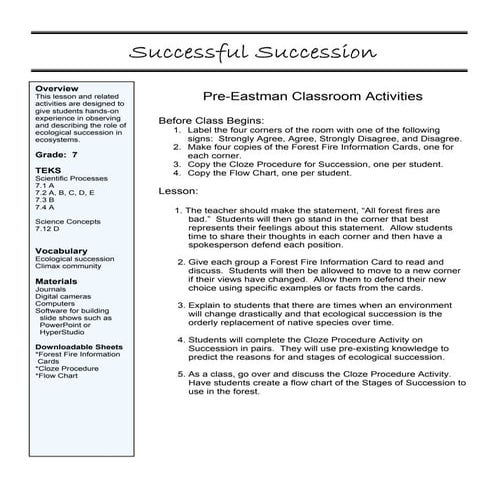 Lesson4,successful succession | PDF
