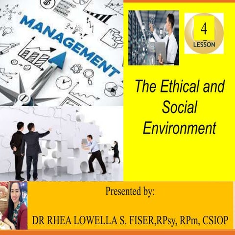 Lesson 4 The Ethical and Social Environment | PPT