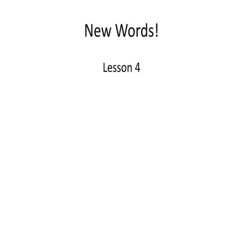 ASL Lesson 4 Vocabulary | PPTX