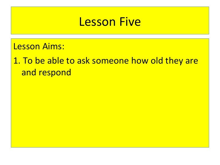 Lesson 5