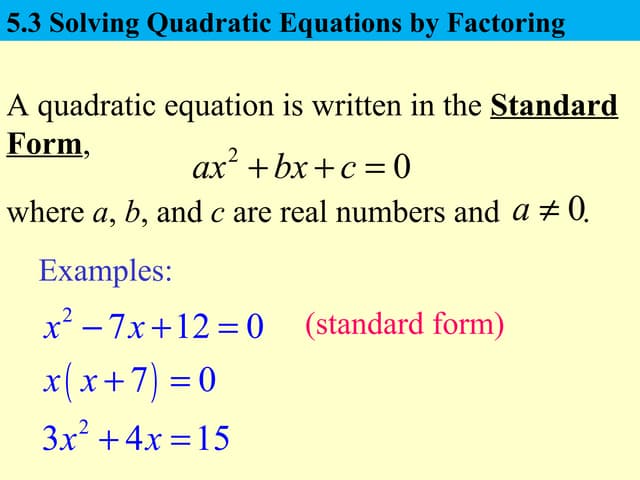 Problem Solving Involving Factoring | PPTX