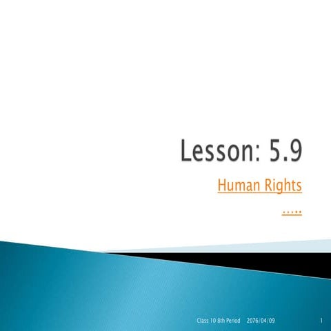Lesson 5.9 (ten social) Human Rights | PPT