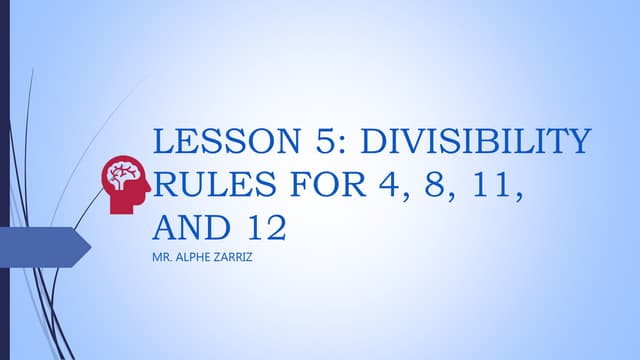 Divisibility Rules for 2, 5 and 10 | PPTX