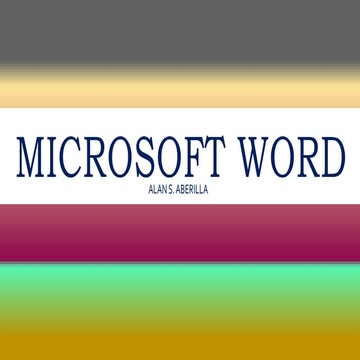 Lesson 5.1 microsoft word | PPT