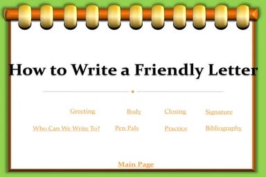 How To Write A Friendly Letter Powerpoint