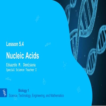 Lesson 5.4 Nucleic Acid general biology 1 | PDF