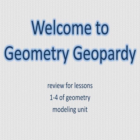 Geometry Geopardy | PPTX