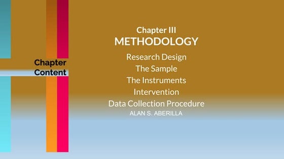 An Overview of Chapter 3 - Research Methodology | PPT
