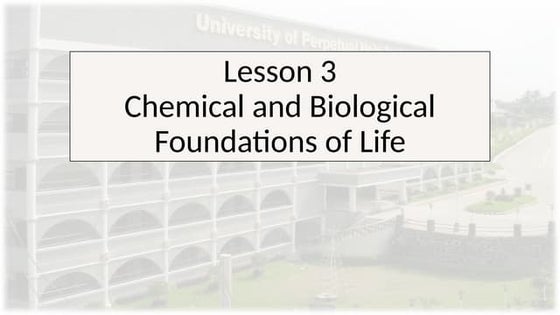The Chemistry of Life | PPT