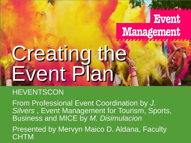 Events Management Chapter 2 Event Concepts | PPT