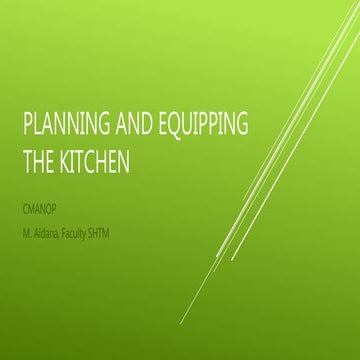 Lesson 5 planning and equipping the kitchen | PPTX