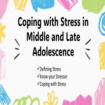 Identifying cause and effect of stress in one's life | PPTX