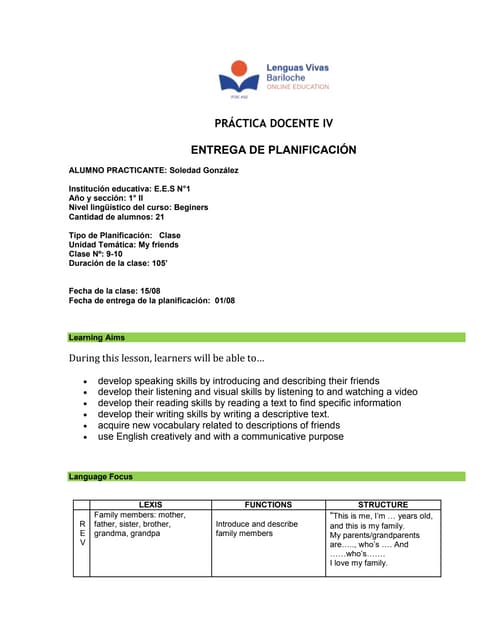 Describing people lesson plan | PPT