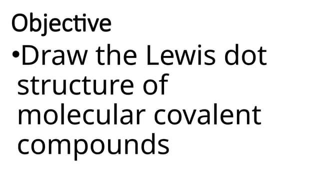 Lewis Structures | ODP