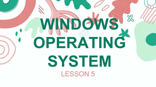 Introduction to ms windows | PDF