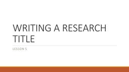 Parts of a Research Paper | PPT