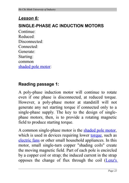 Split Phase Induction Motors - Principle and Types | PPT