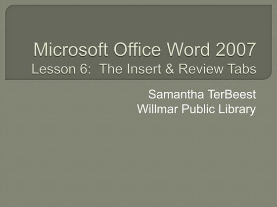Microsoft Office PowerPoint 2007 - Lesson 1 | PPTX | Desktop Publishing | Computer Software and ...