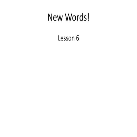 ASL Lesson 6 Vocabulary | PPTX