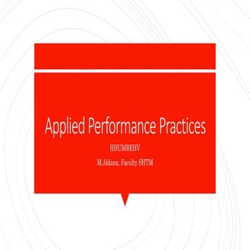 Applied Performance Practices | PPTX
