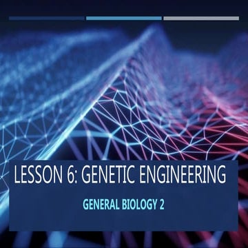 Lesson 6: Genetic Engineering | PPTX