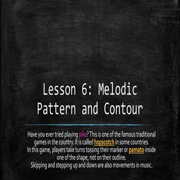Lesson 6 Melodic Pattern | PPTX