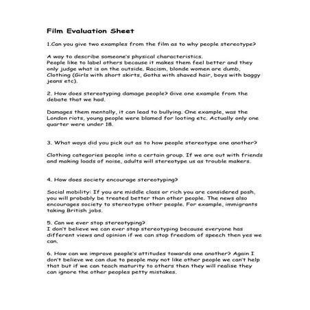 Film evaluation sheet | DOCX