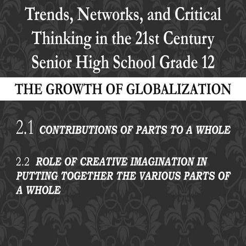 lesson 6- Globalization- issues and challenges and creative imagination ...