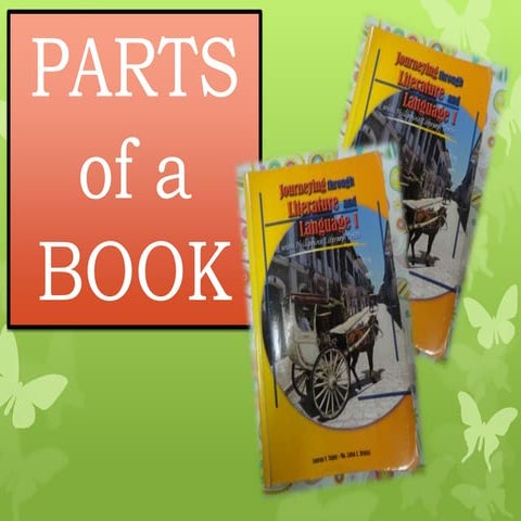 Lesson 6 parts of a book | PPTX