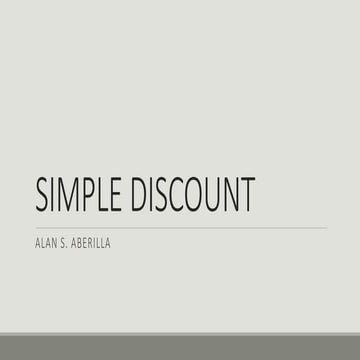 Lesson 6 simple discount | PPTX