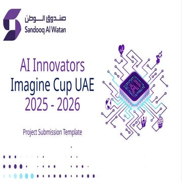 Imagine Cup Junior UAE 2025-2026: AI for Good Project Submission ...