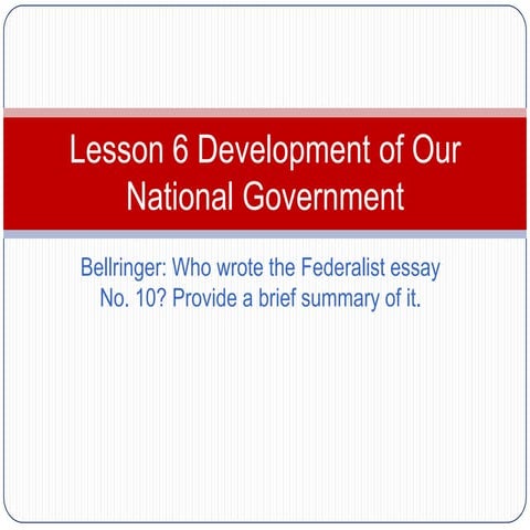 The Early Republic | PPT