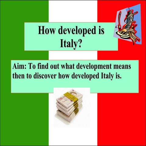 Lesson 6 How Developed Is Italy | PPT