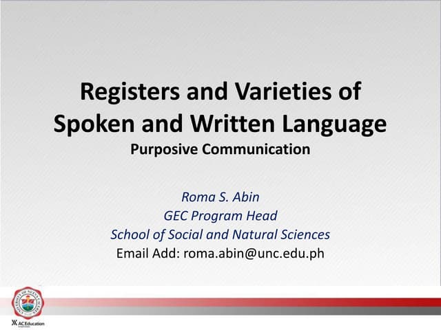 Types of Language Registers | PPTX