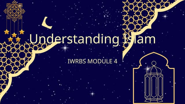 The Religion of Islam | PPTX