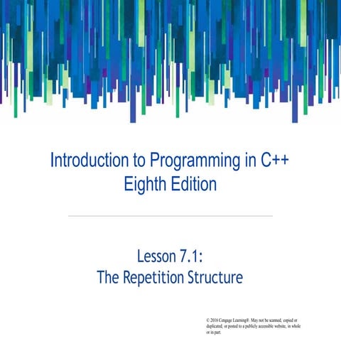 Lesson 7.1 repitition structure | PPT