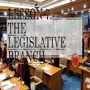 THE ROLES AND POWER OF LEGISLATIVE BRANCH | PPTX