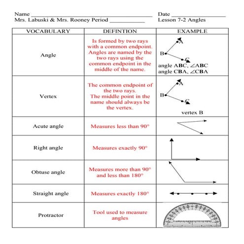 Lesson 7 2 angles | DOC