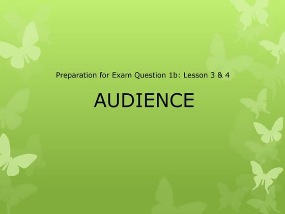 Media StudiesTheory: Audience | PPT