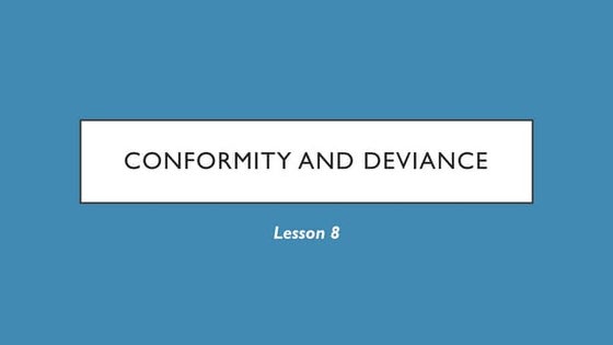 Conformity and Deviance UCSP | PPTX