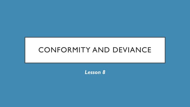 Conformity and Deviance UCSP | PPTX