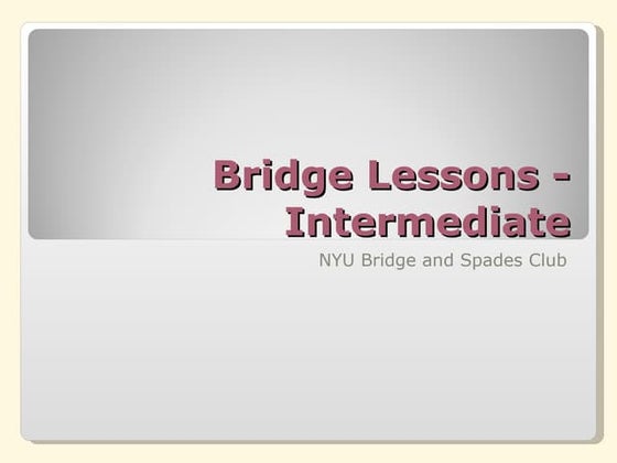 Lesson 4 The Basics Of Openers Rebids | PPT