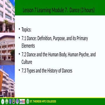 Educational Information about Dance Lessons | PPTX